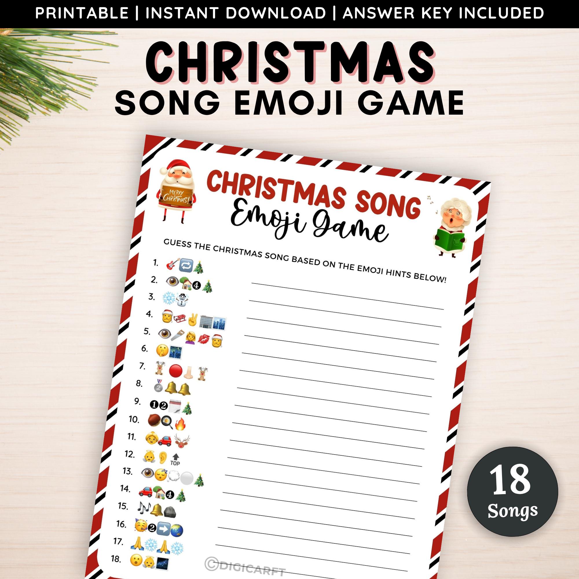 Christmas Emoji Games Bundle,christmas Movie Emoji Game,song Emoji ...