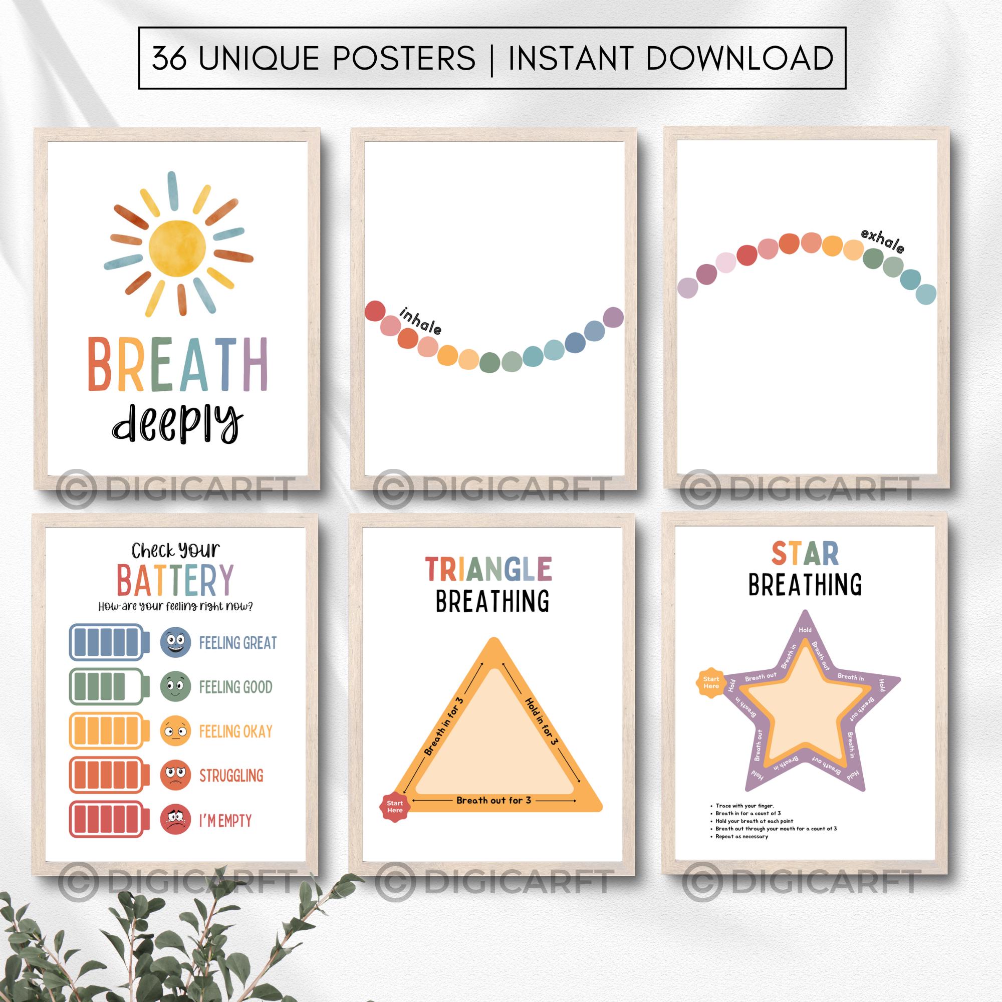 Calm Down Corner Poster Decor for Kids Room Boho,emotion Calming Place ...