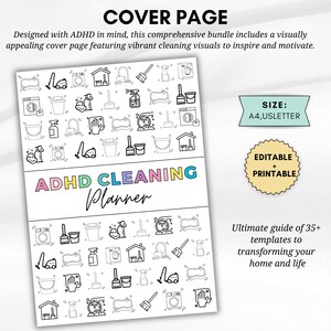 ADHD Cleaning Planner Bundle Pdf Editable Canva,home Cleaning Schedule ...