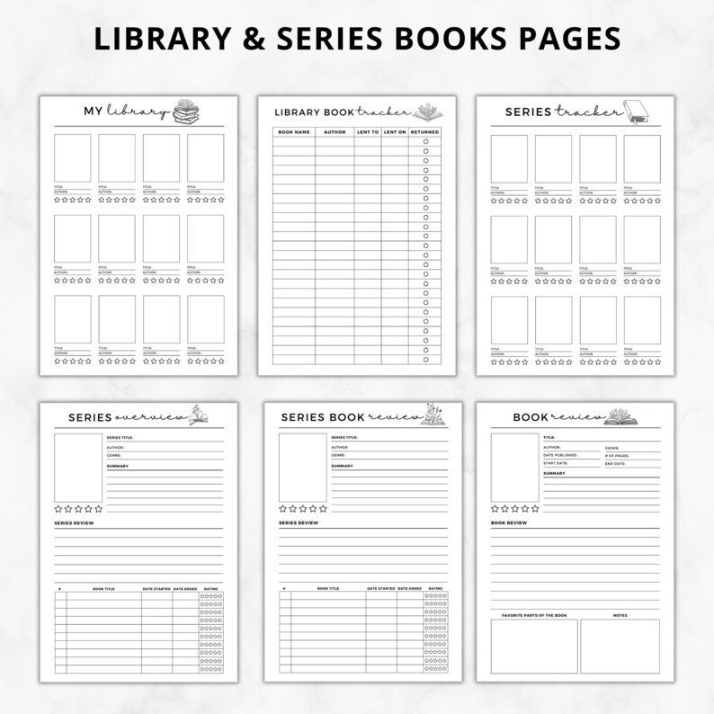 Book Reading Planner Bundle Printablereading Planner - Etsy