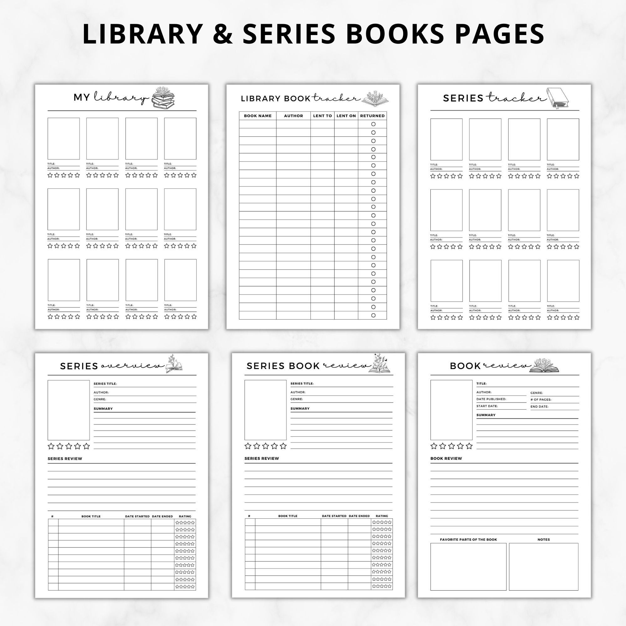 Book Reading Planner Bundle Printablereading Planner - Etsy UK