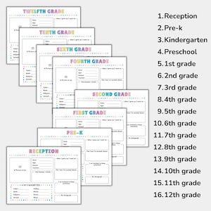 School Memory Box Kit Printable,childhood Memory Book Editable School ...