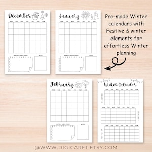 Winter Journal Bundle Printable,winter Planner Kit,winter Bucket List ...