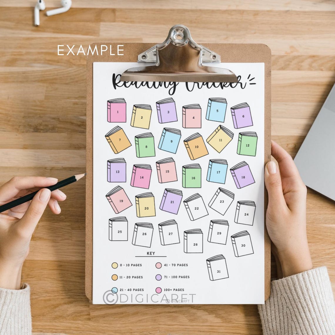 Monthly Reading Tracker Printable,daily Reading Habit Tracker Log ...