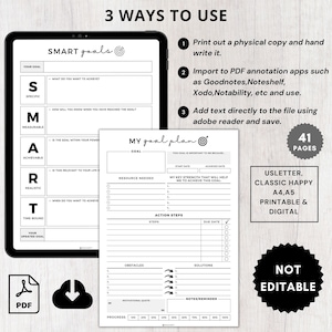Ultimate Goal Planner 2024 Printable,daily,weekly,monthly,yearly ...