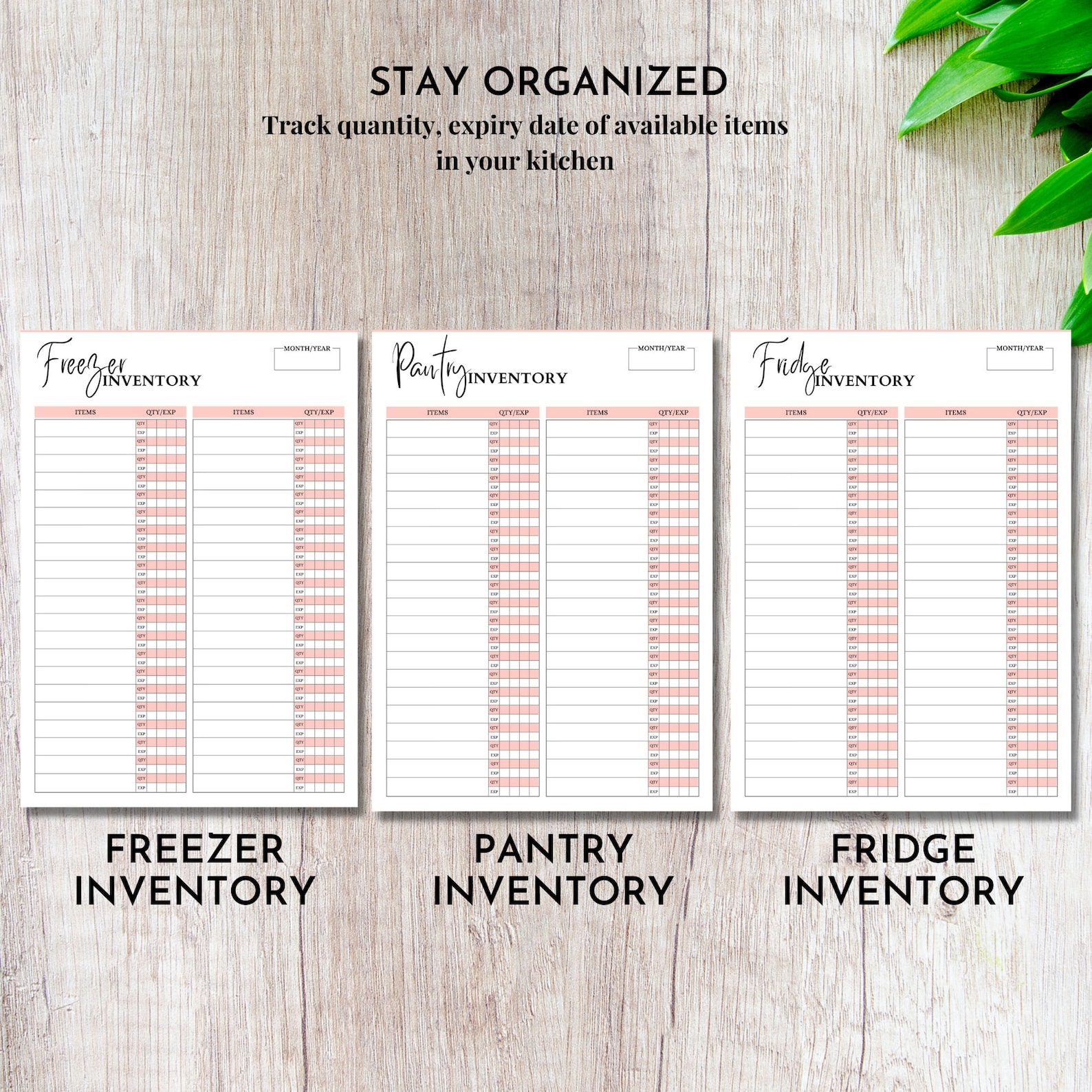 Kitchen Inventory Printable| Food Inventory| Pantry Inventory ...