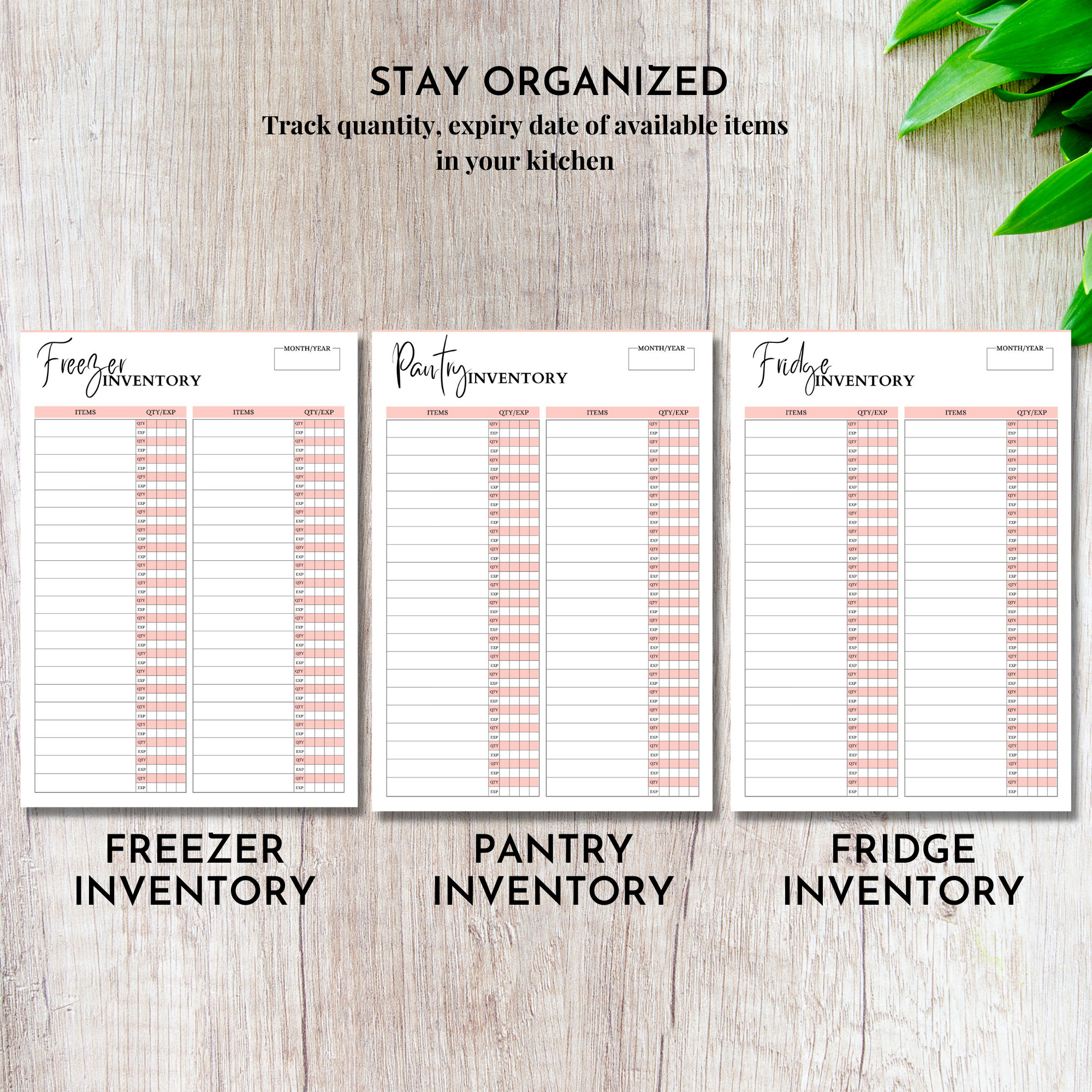 Kitchen Inventory Printable| Food Inventory| Pantry Inventory ...