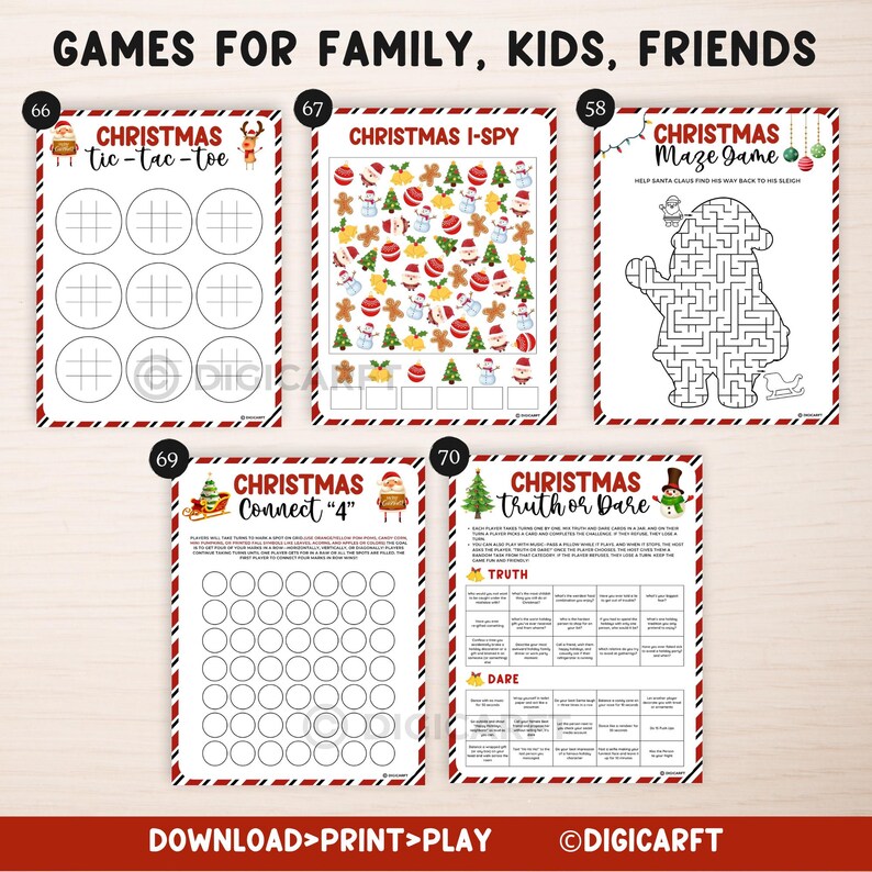 Christmas Games Bundle,holiday Office Party Games Activities for Adults ...