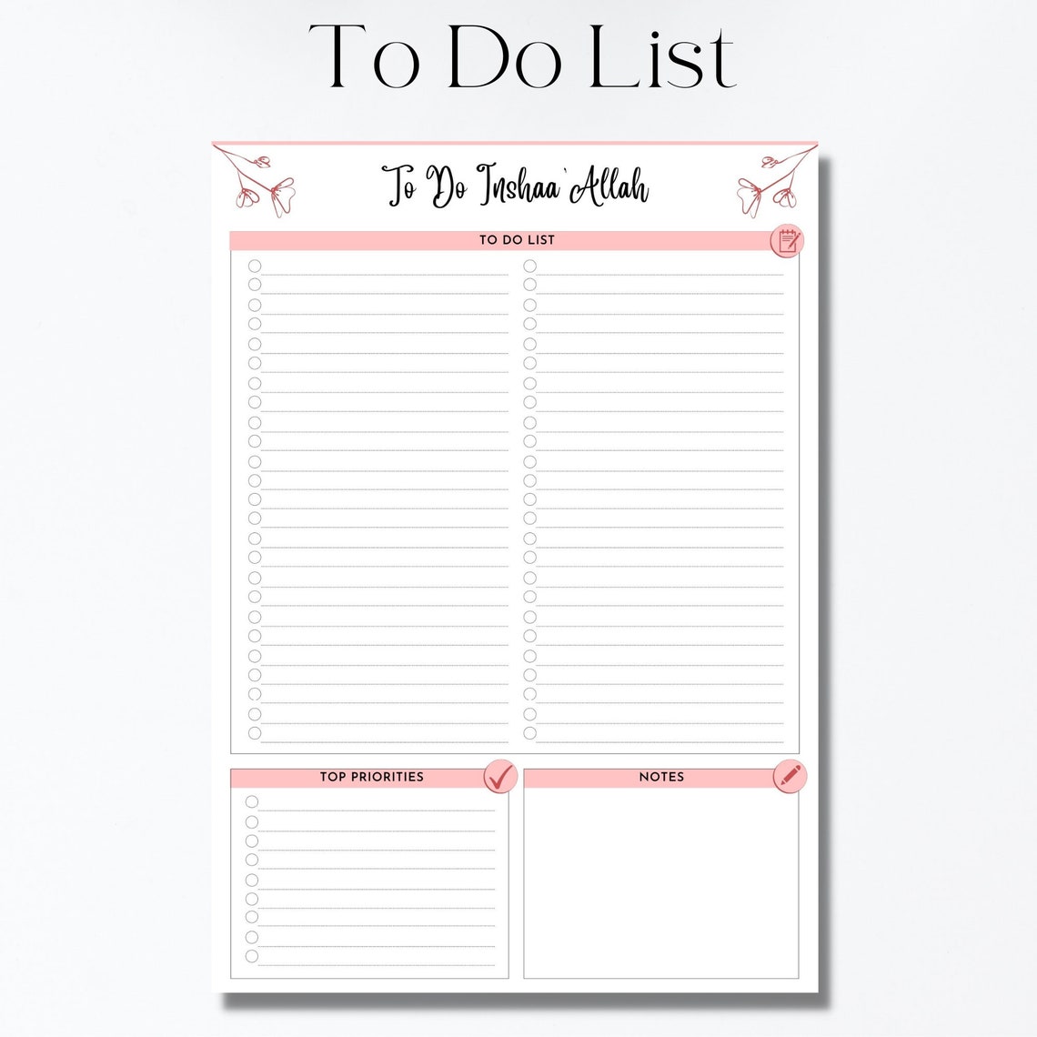 Islamic Daily Planner Printable Islamic Planner Muslim - Etsy