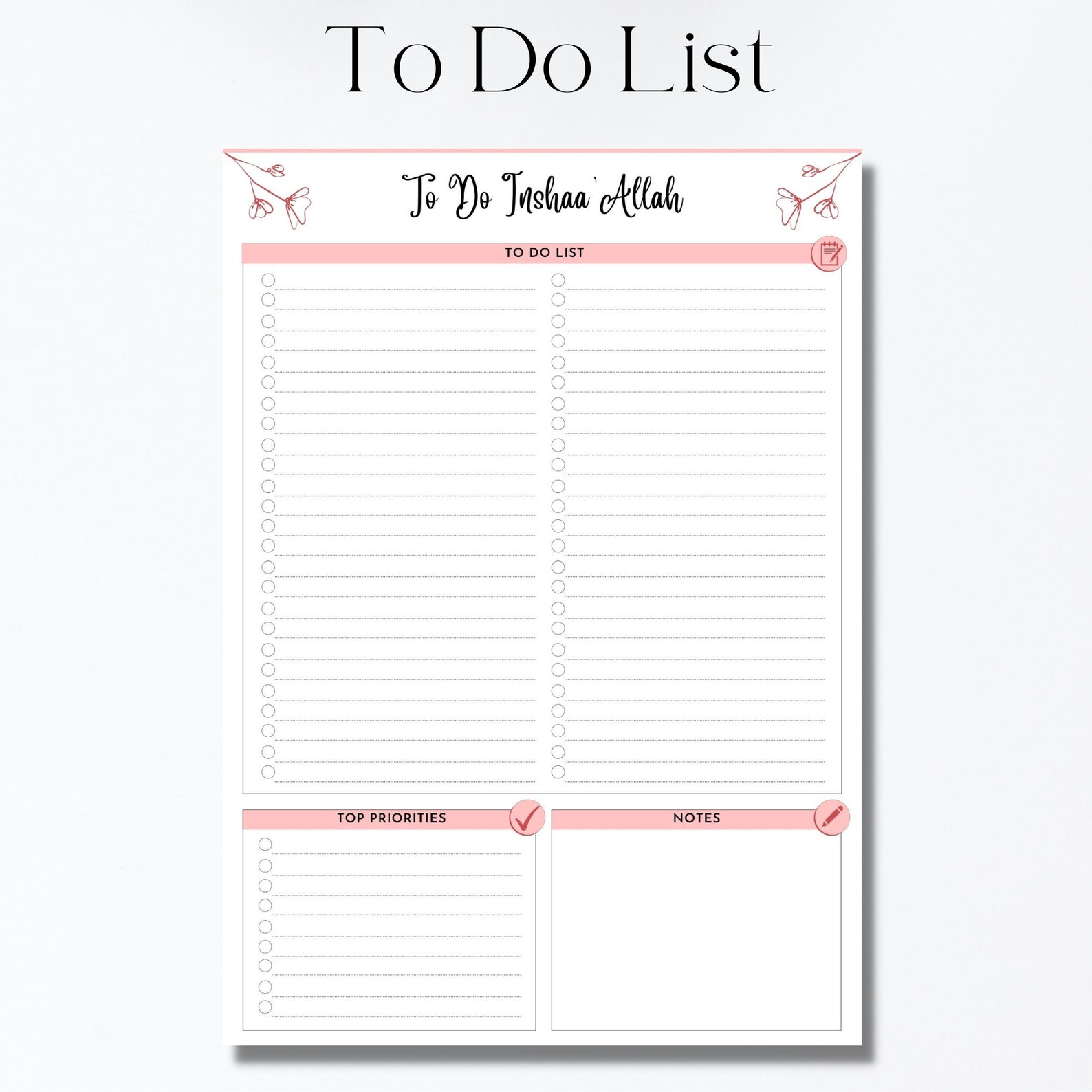 Islamic Daily Planner Printable Islamic Planner Muslim - Etsy