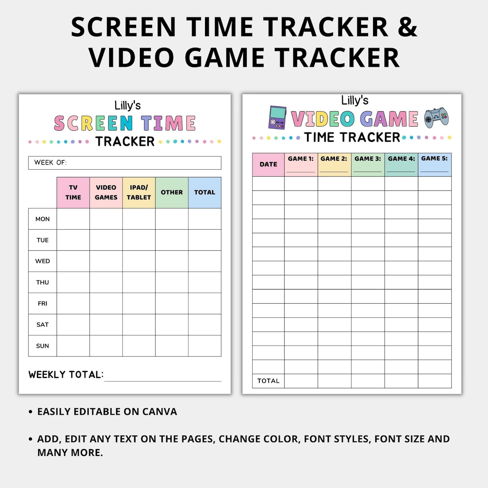Editable Screen Time Checklist Screen Time Rulesscreen Time - Etsy