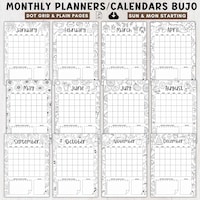 January Title Page Printable Monthly Planner Undated Set January ...