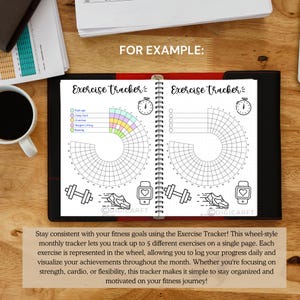 Monthly Exercise Coloring Tracker,workout Tracker Printable Journal ...