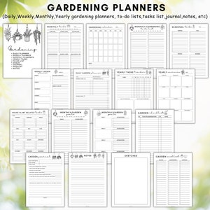Gardening Planner Printable Pdf,garden Journal Tracker Digital,indoor ...
