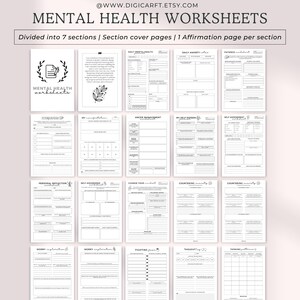 Mental Health Journal Bundle Printable,digital Mentalhealth Planner ...