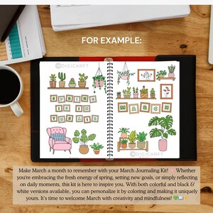 March Journal Bundle Plants Printable,march Monthly Cover Calendar ...
