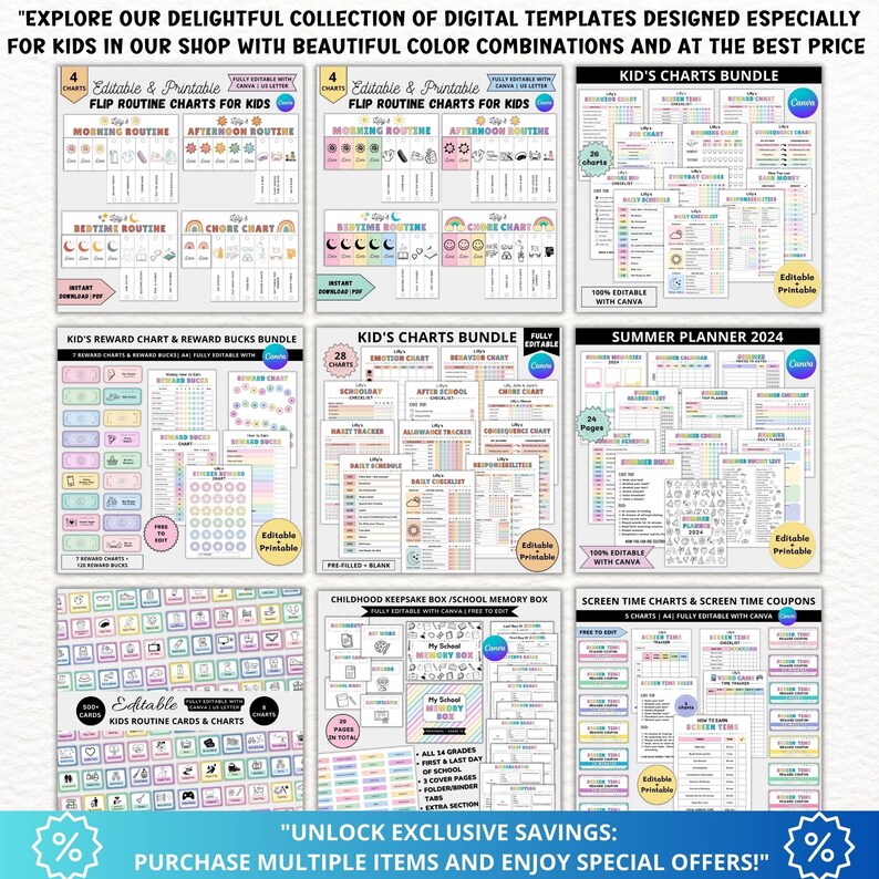 Editable Kids Daily and Weekly Chore Chart,daily Checklist for Kids ...