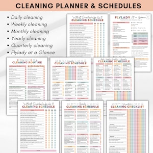 ADHD Cleaning Planner Bundle Pdf Editable Canva,home Cleaning Schedule ...