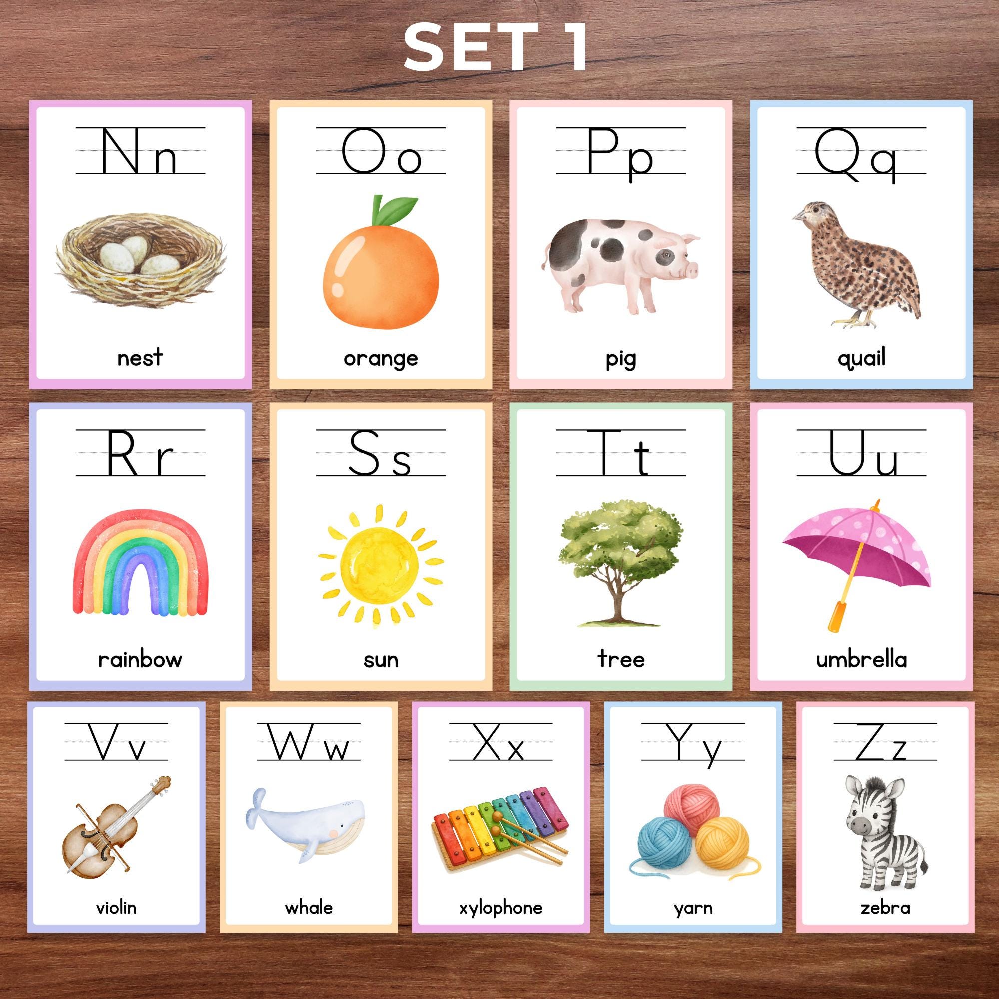 Alphabet Posters for Classroom With Pictures,abc Poster Playroom ...