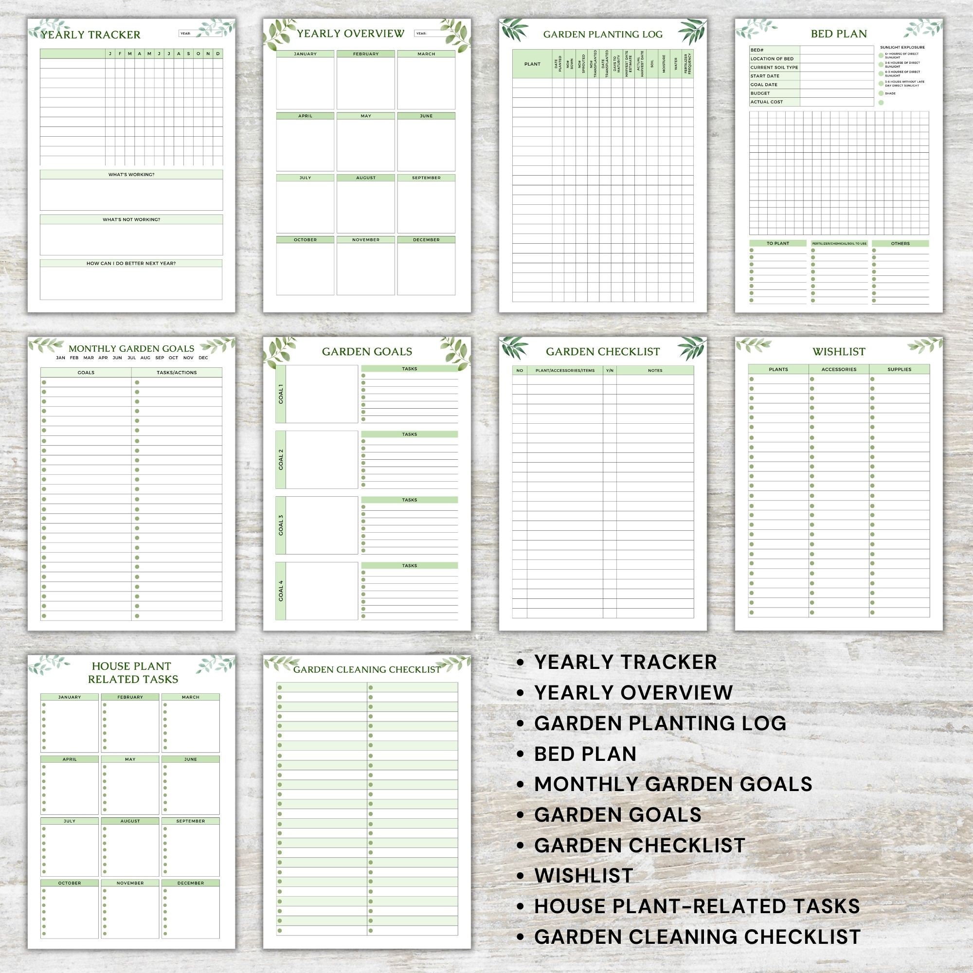 Gardening Planner Printable Pdfgarden Planner Journal - Etsy UK