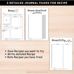 Weekly Meal Planner and Grocery List Template Printable,recipe Page ...