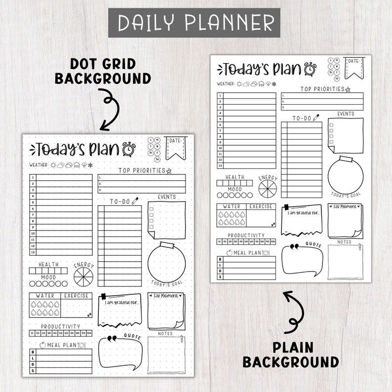 Daily Planner,weekly Planner,monthly Planner Bujo,yearly Planner ...