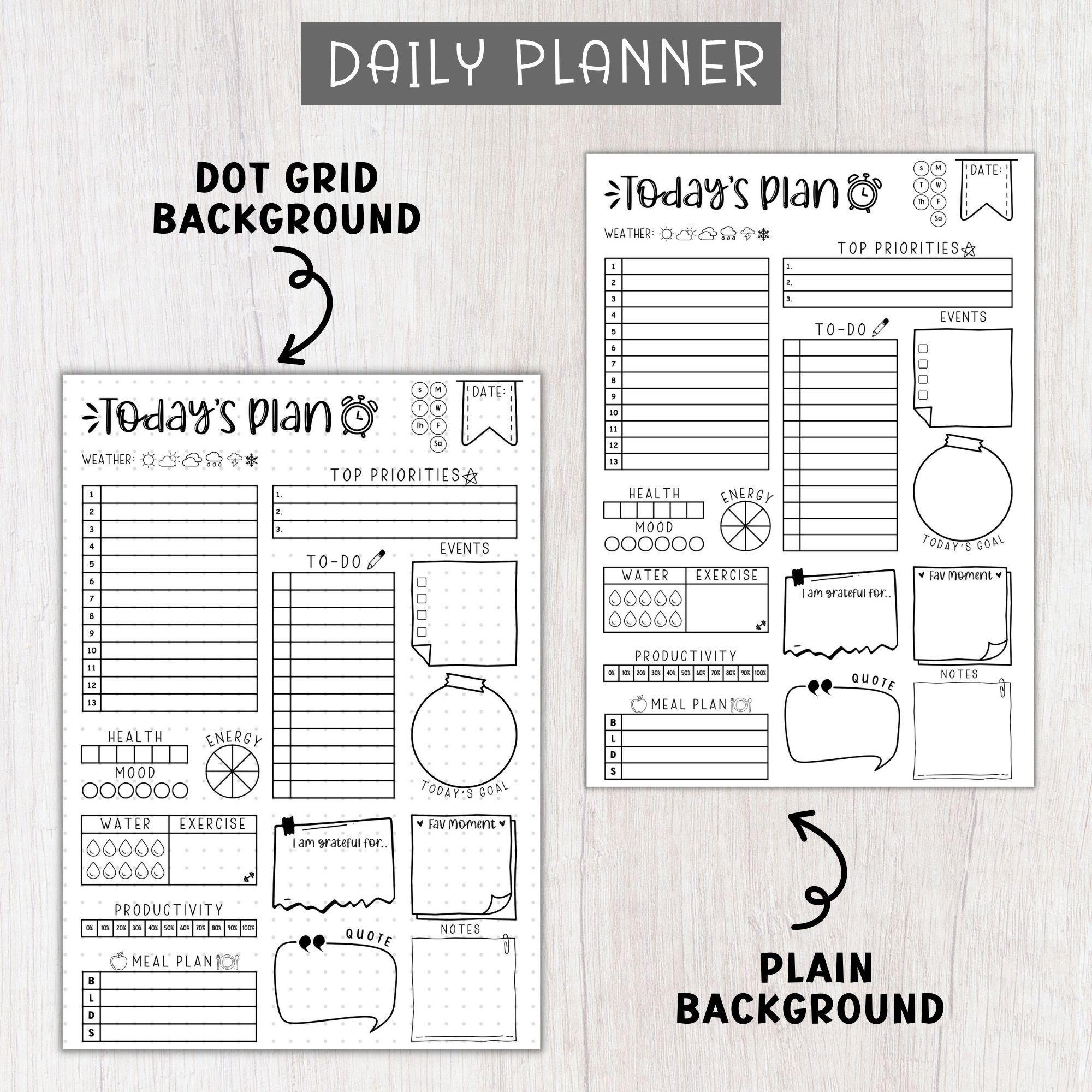 Daily Planner,weekly Planner,monthly Planner Bujo,yearly Planner ...
