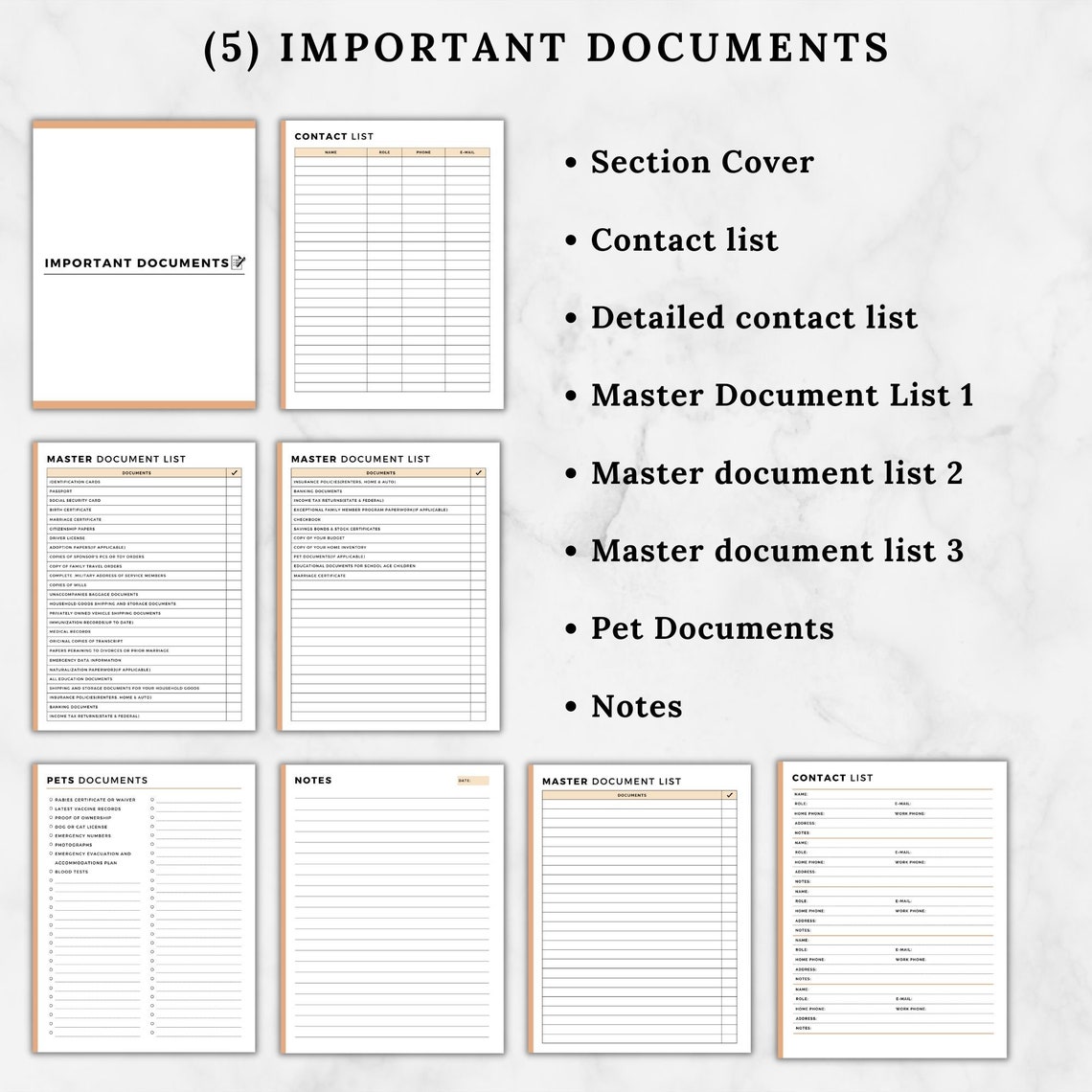 PCS Binder Printablepcs Checklist Military Move Planner - Etsy