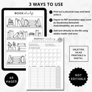 Book Reading Planner Bundle Printable,reading Planner 2024,printable ...