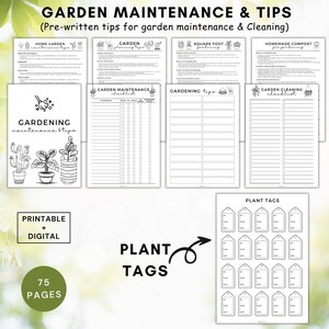 Gardening Planner Printable Pdf,garden Journal Tracker Digital,indoor ...