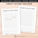 Credit Score Tracker Printable,credit Repair Sheet,monthly Credit Card ...