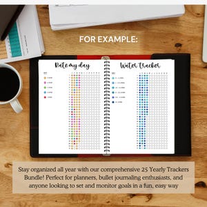 Yearly Trackers Bundle Printable A5,premade Bullett Journal Pages 2025 ...