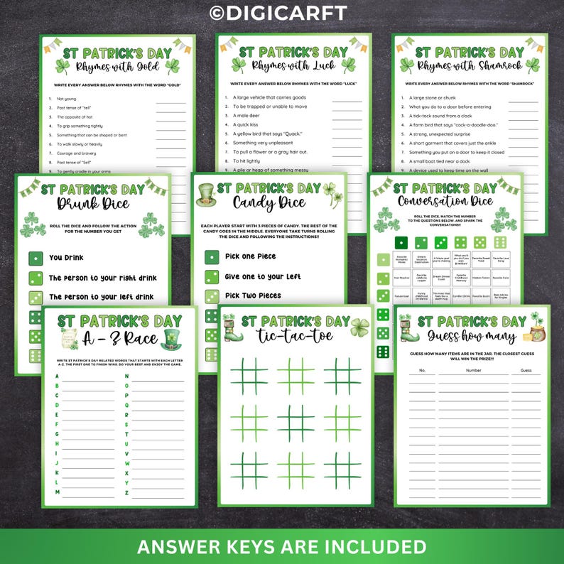 St. Patrick's Day Games Bundle,st Patricks Day Trivia Kids,st Patricks ...