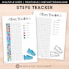 365 Day Step Tracker Printable, Daily Step Record, Exercise Log ...