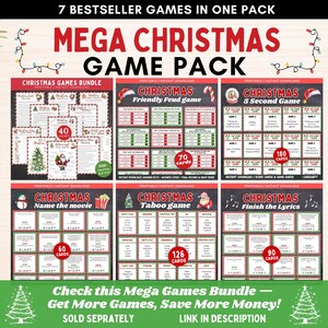Christmas Bingo Games for Adult,christmas Bingo Cards,holiday Bingo ...