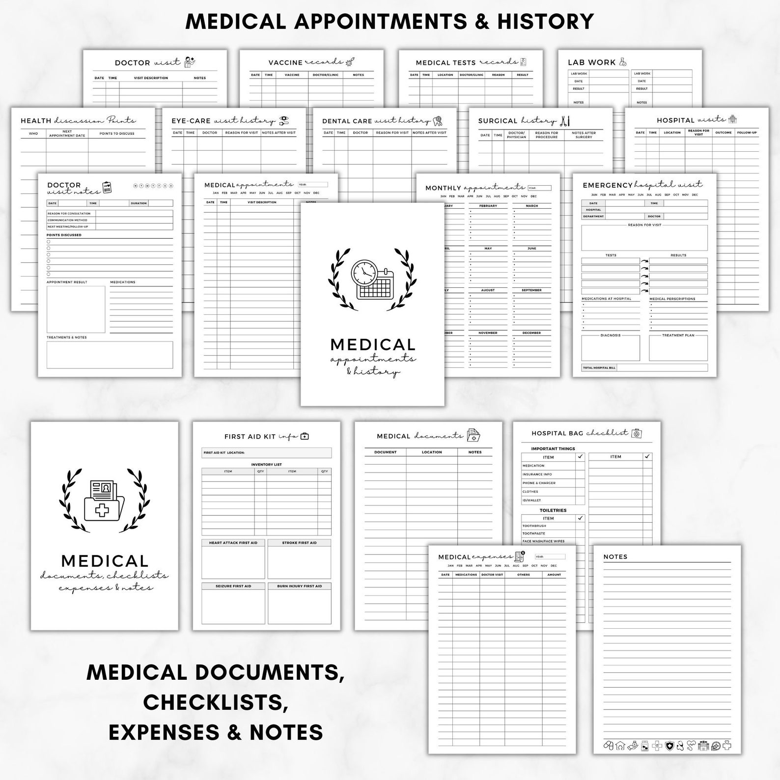 Family Medical Binder Printable,healthcare Planner Printable,medical ...
