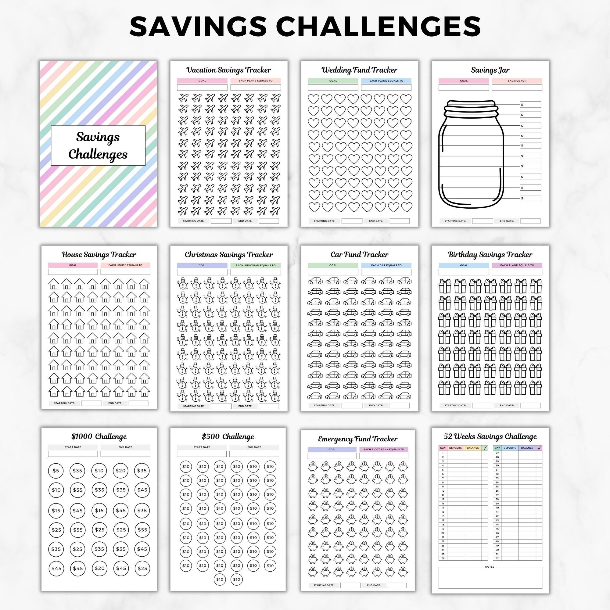 Rainbow Budget Finance Planner Bundle Printabledigital - Etsy Australia
