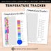 Temperature Tracker Journal,temperature Log Fahrenheit Celsius,yearly ...