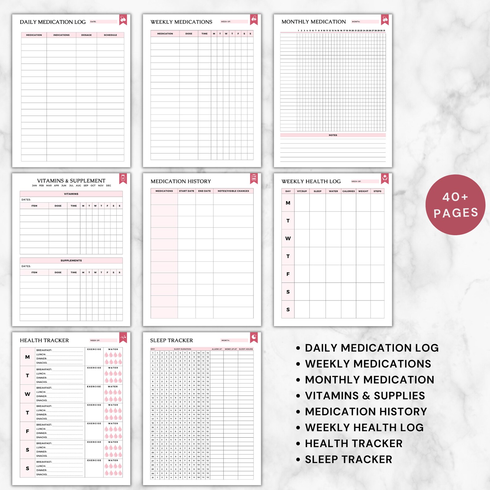 Family Medical Binder Printablehealthcare Planner - Etsy