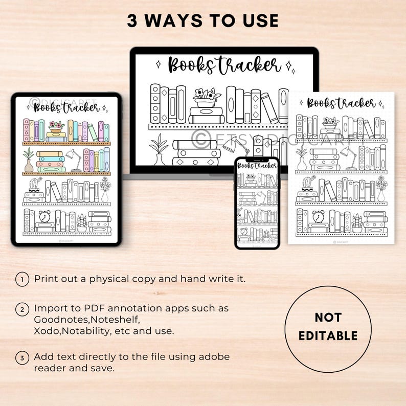 Bookshelf Reading Tracker Log Printable,bookshelf Printable Template,a5 ...
