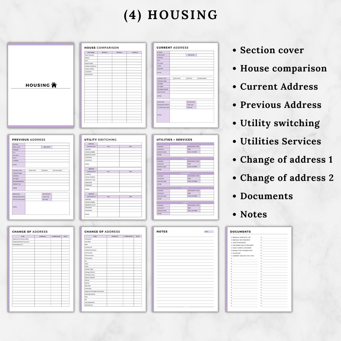 PCS Binder Printablepcs Checklist Military Move Planner - Etsy