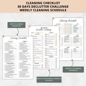 Ultimate Cleaning Schedule Bundle Editable,cleaning Planner Bundle ...
