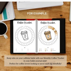 Monthly Coffee Tracker Printable,a5 Bullett Journal Page,monthly Wheel ...
