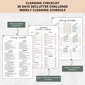 Ultimate Cleaning Schedule Bundle Editablecleaning Planner - Etsy