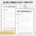 Printable Summer Rules,summer Planner 2024,summer Checklist Poster for ...