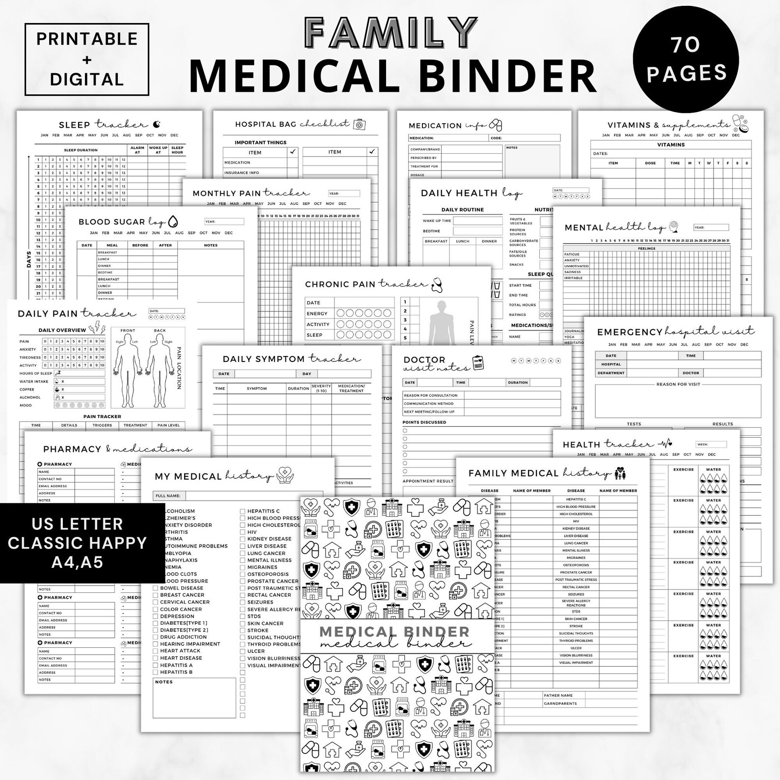 Family Medical Binder Printable,healthcare Planner Printable,medical ...