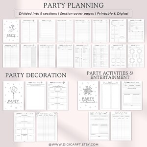 Party Planner Bundle Printable,event Planner Notebook,digital Birthday ...