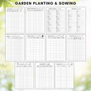 Gardening Planner Printable Pdf,garden Journal Tracker Digital,indoor ...