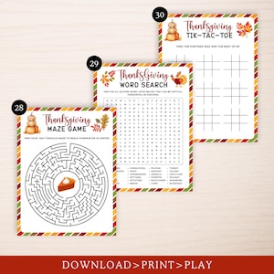 Thanksgiving Games Bundle Printable,friendsgiving Party Game ...