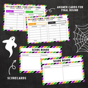 Halloween Friendly Feud Game Printable,family Feud Game,office Party ...